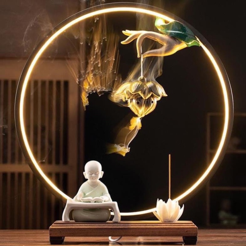 Smoke waterfall with led uncle reading book (with 5 bass buds) | Shopee ...