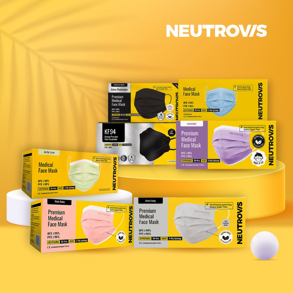 Neutrovis Premium Medical 3Ply/4Ply/Adult/Kids Face Mask | Shopee Singapore