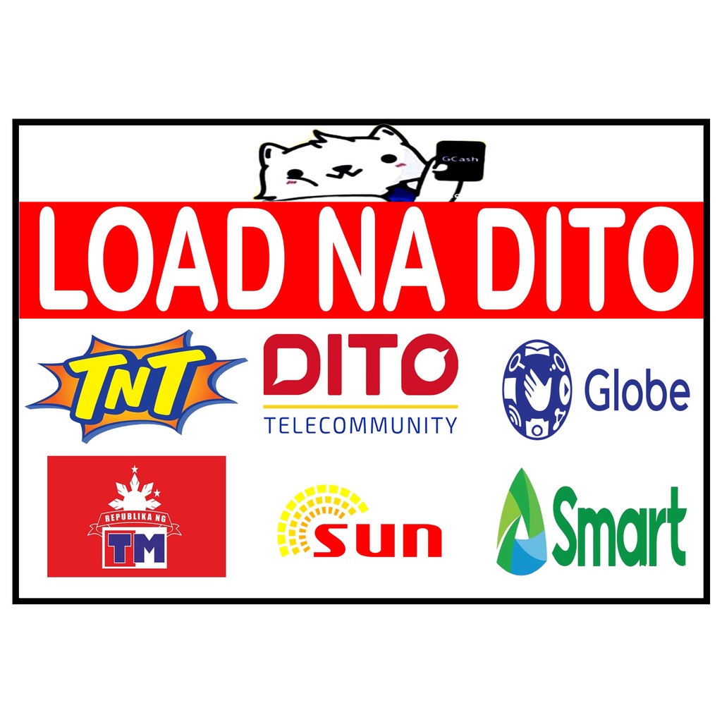 LOAD NA DITO LAMINATED SIGNAGE | Shopee Singapore