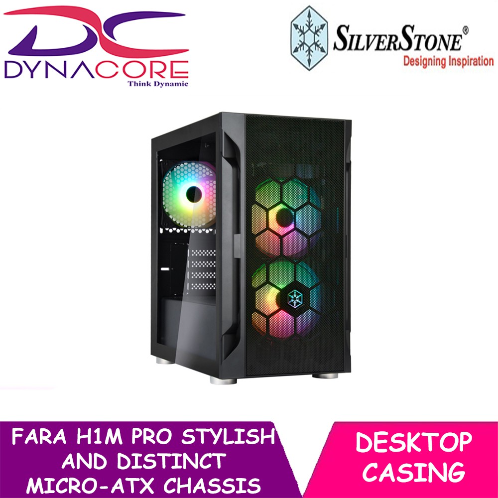 SilverStone FARA H1M PRO Stylish and distinct Micro-ATX gaming chassis ...