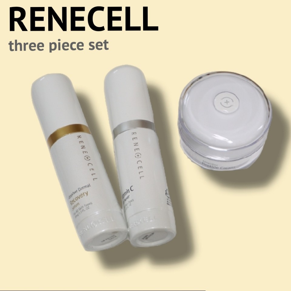 [RENECELL] Three sets of vitamin C [Vitamin C Face Serum 30ml+Absorber ...