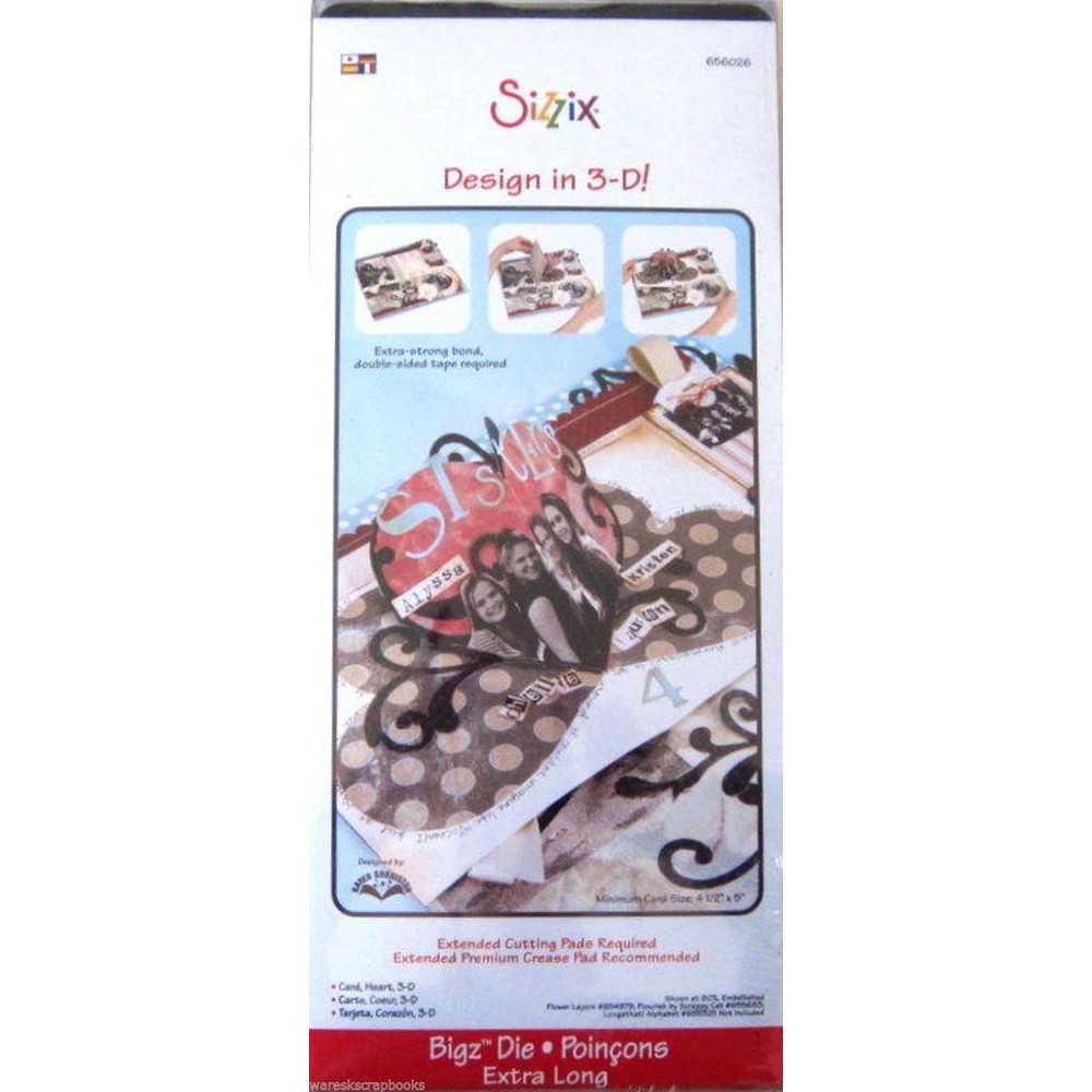 Sizzix XL Dies- Card, Heart 3D | Shopee Singapore
