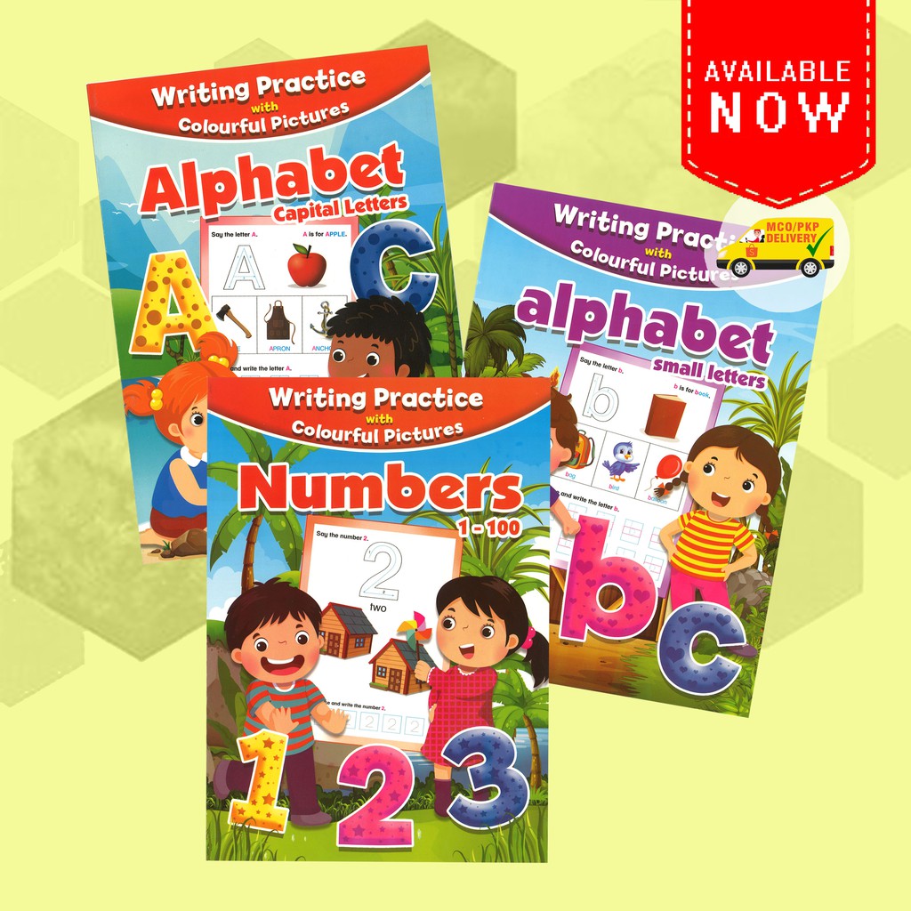 (EZE) ABC 123 WRITING PRACTICE BOOK : ALPHABET CAPITAL LETTERS ...