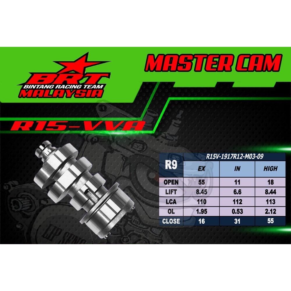 R15/ R15 VVA V3/ MT-15 MT15 BRT RACING HIGH CAM/ CAMSHAFT ( 2PIN ...