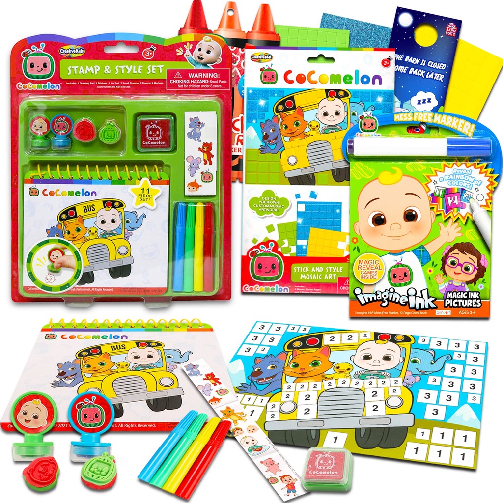 Cocomelon Coloring Activity Book Set | Shopee Singapore