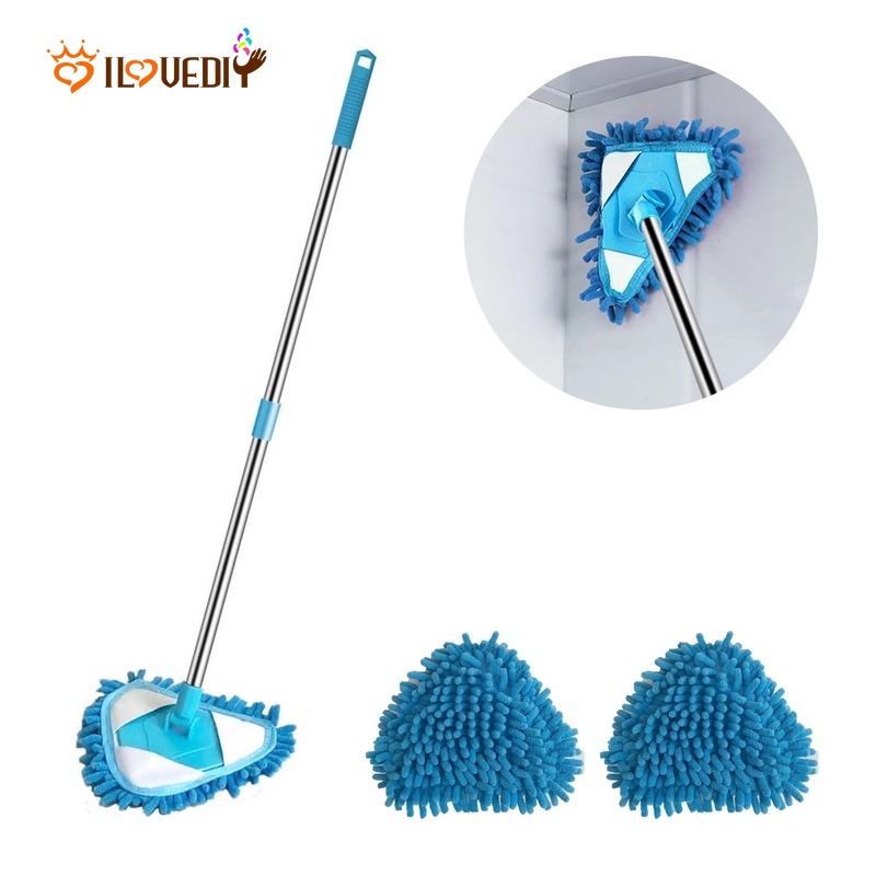 [Mini Mop & Mop Head, Universal Lazy Triangle Mop] [Telescopic Long ...