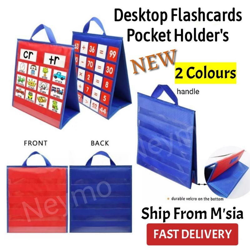 New Arrival ~ Flashcard Pocket Chart Holder Desk Table top / Easel 10 ...