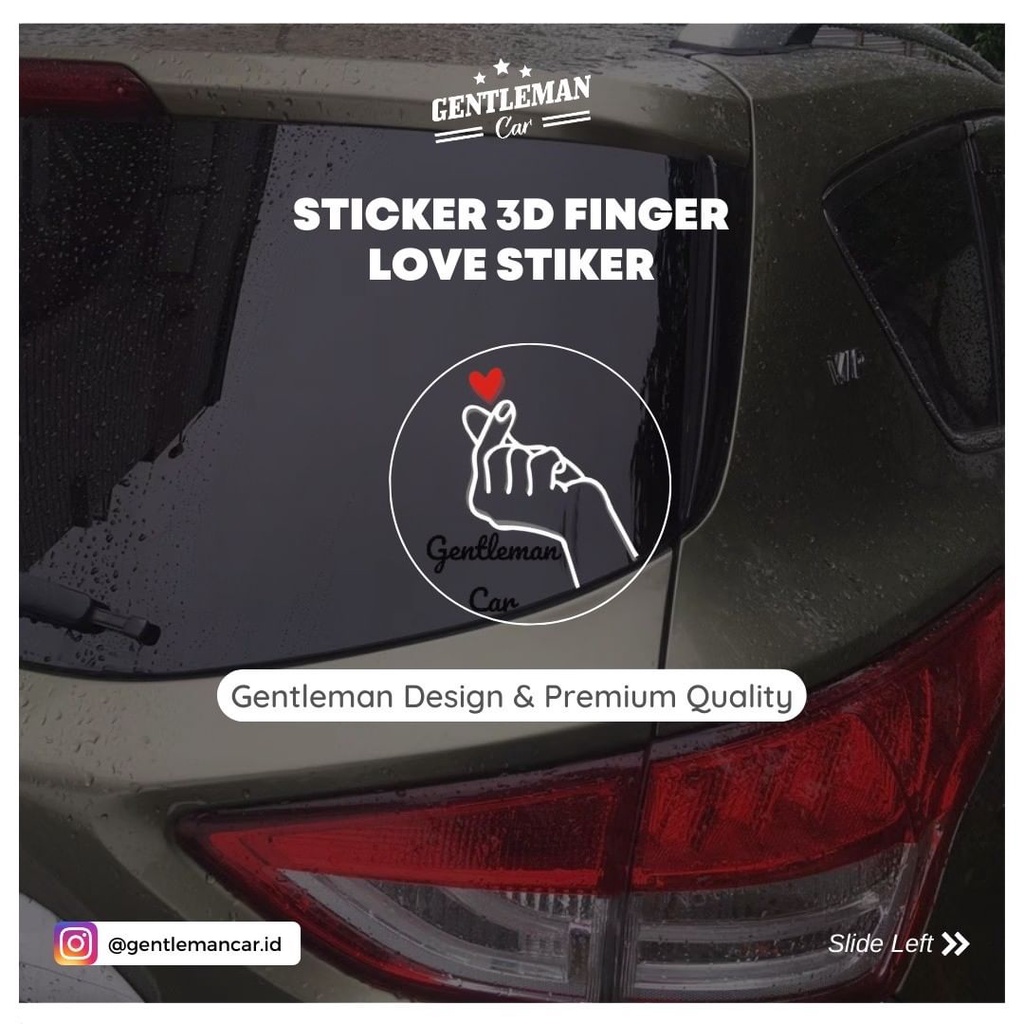 3D Finger Love Kpop Korean Finger Sticker Unique Cute Car Motorcycle ...