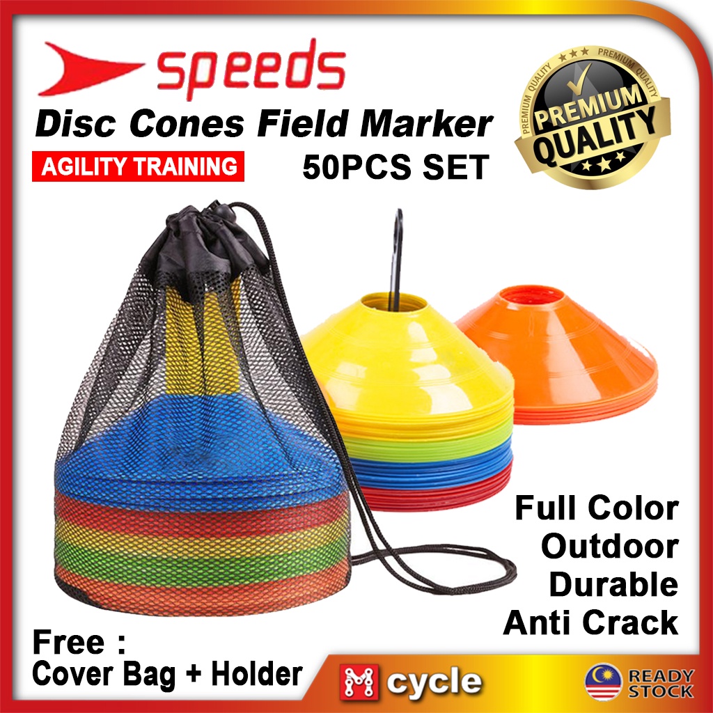 SPEEDS Training Disc Cone Field Marker Disk 50pcs Outdoor Indoor ...