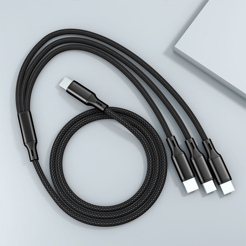 3 In 1 USB C Cable Type C To Type C Micro USB 8 Pin Cable PD USBC ...