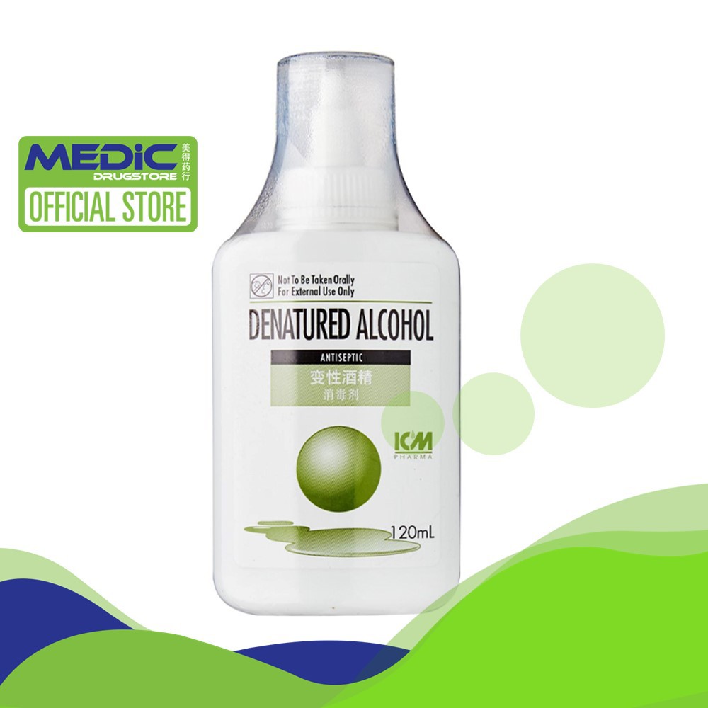 [Bundle of 5] ICM Pharma Denatured Alcohol Antiseptic 120Ml - By Medic ...