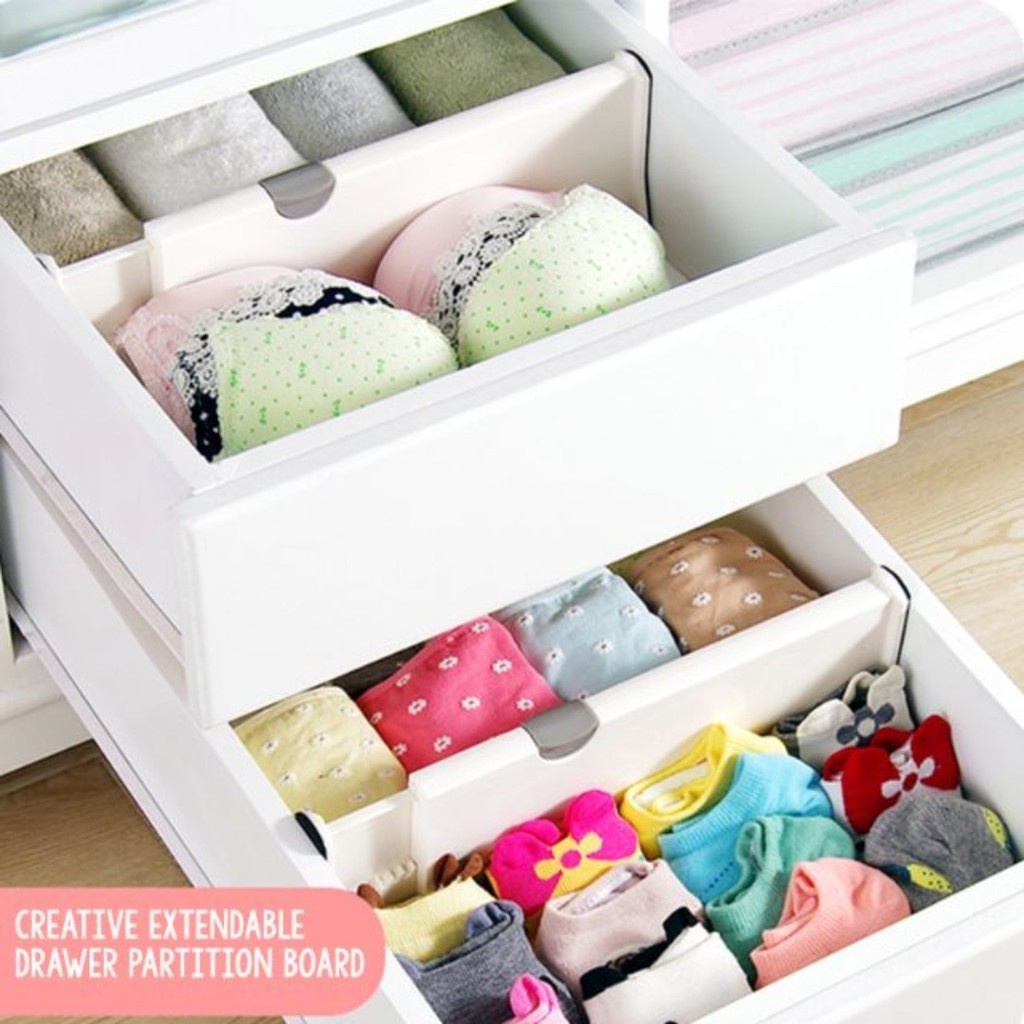 Extendable and Adjustable Wardrobe Storage Drawer Partition Organizer ...