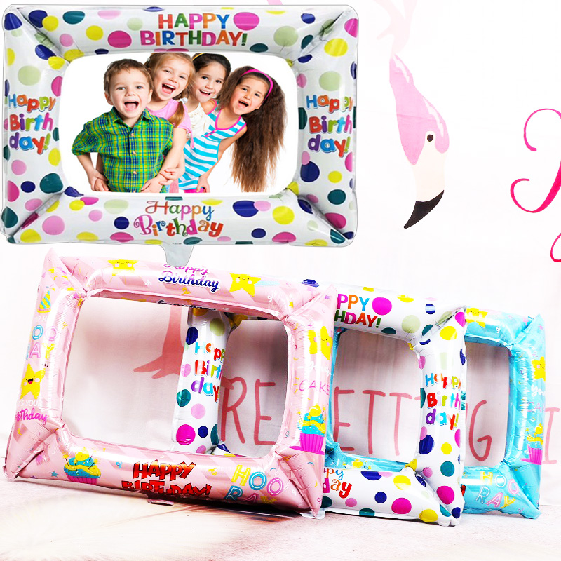 Happy Birthday Photo Booth Foil Balloons Graduation Balloon Photo Frame ...