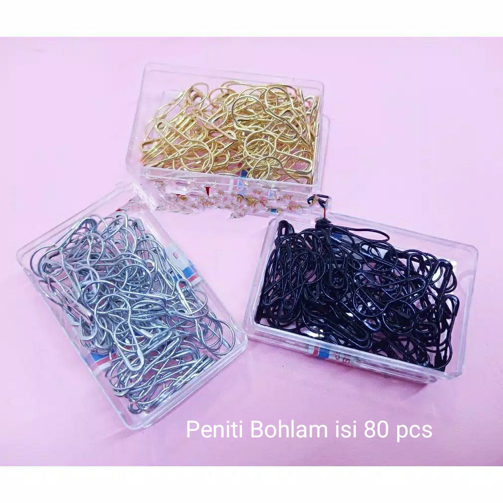 Bulb Safety Pins Contents 70-80pcs BOX/hijab BOX Pumpkin Pins/Anti ...