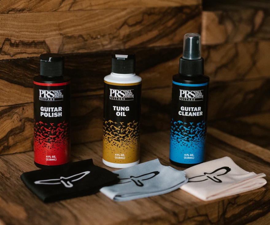 PRS Guitar Care Kit with 3 pcs of Microfiber cloths (Cleaner, polish ...