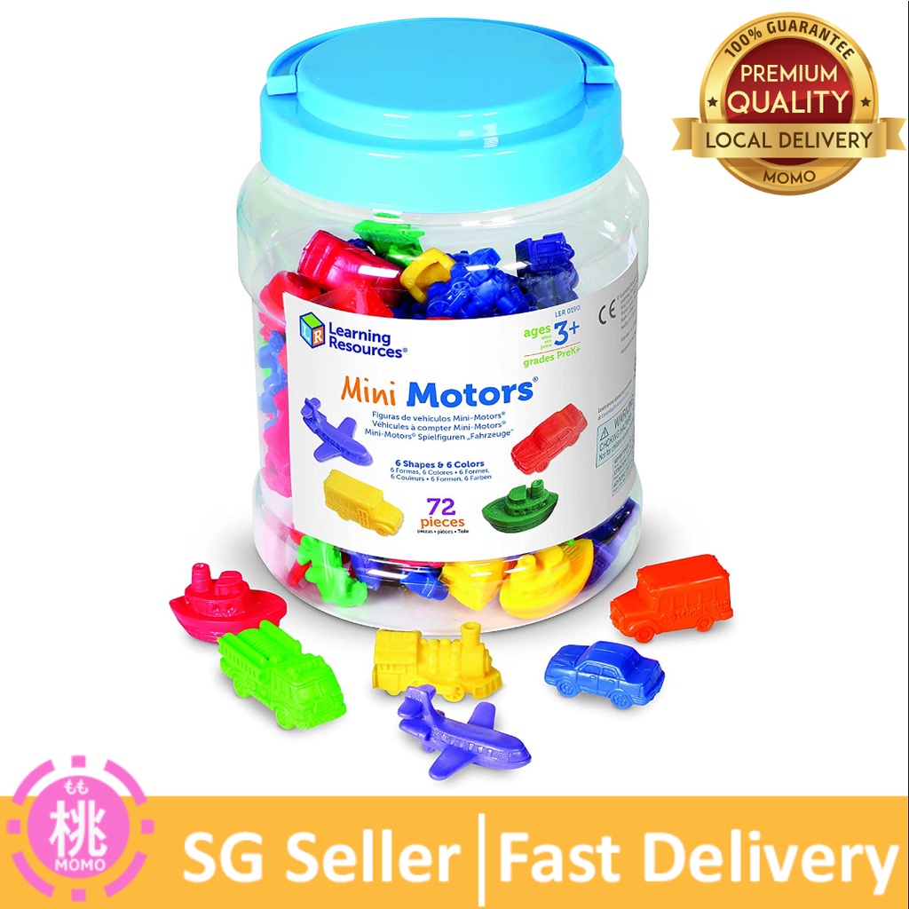 Learning Resources Mini Motors Counting and Sorting Fun Set, Ages 3 ...