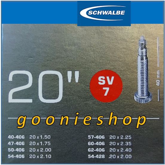 *SG SELLER* SCHWALBE Inner Tyre Tube for 16 18 20 22 inch Folding Bicycle. Model AV4 AV6 AV7 ...