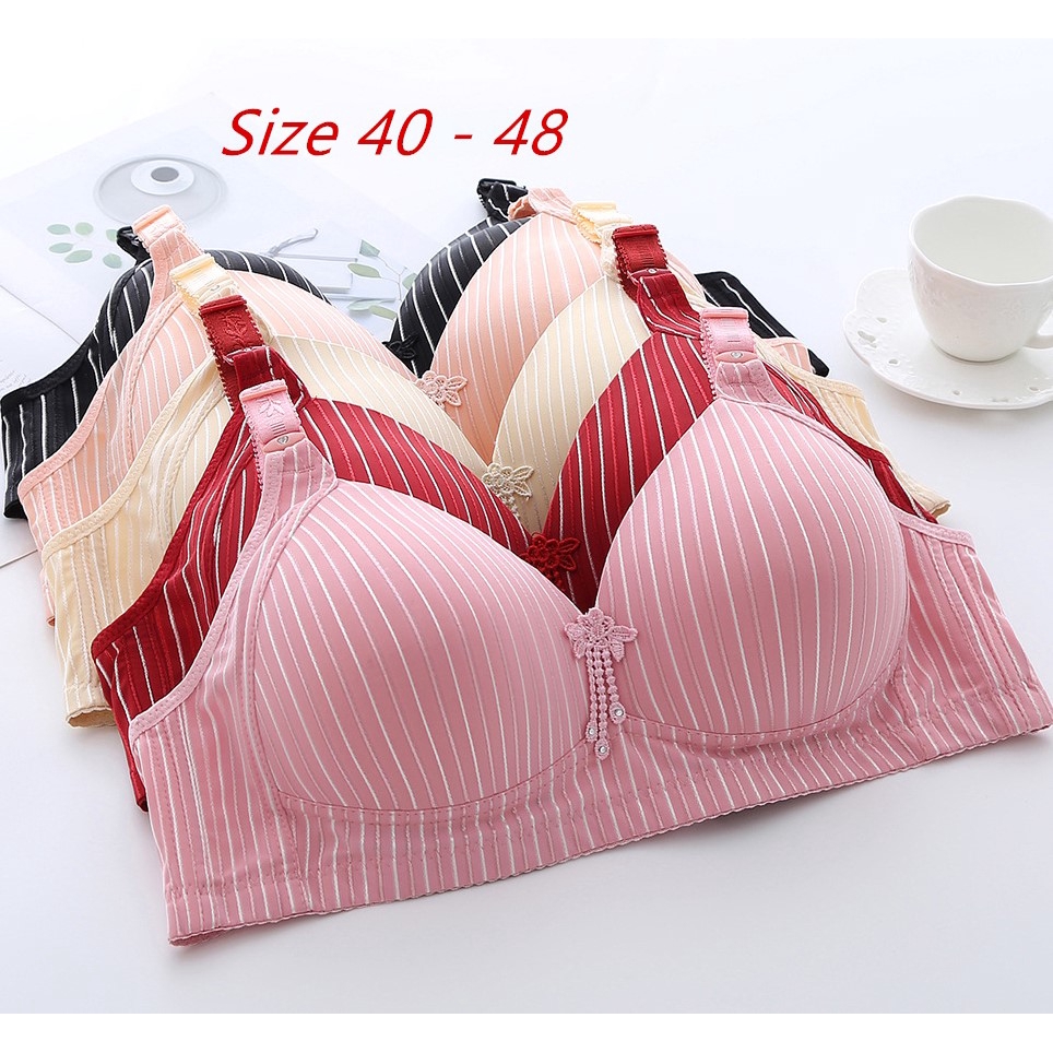 D Cup Bra Plus Size 40-48 Non-wired Push Up Seamless Bra Wireless Bras ...