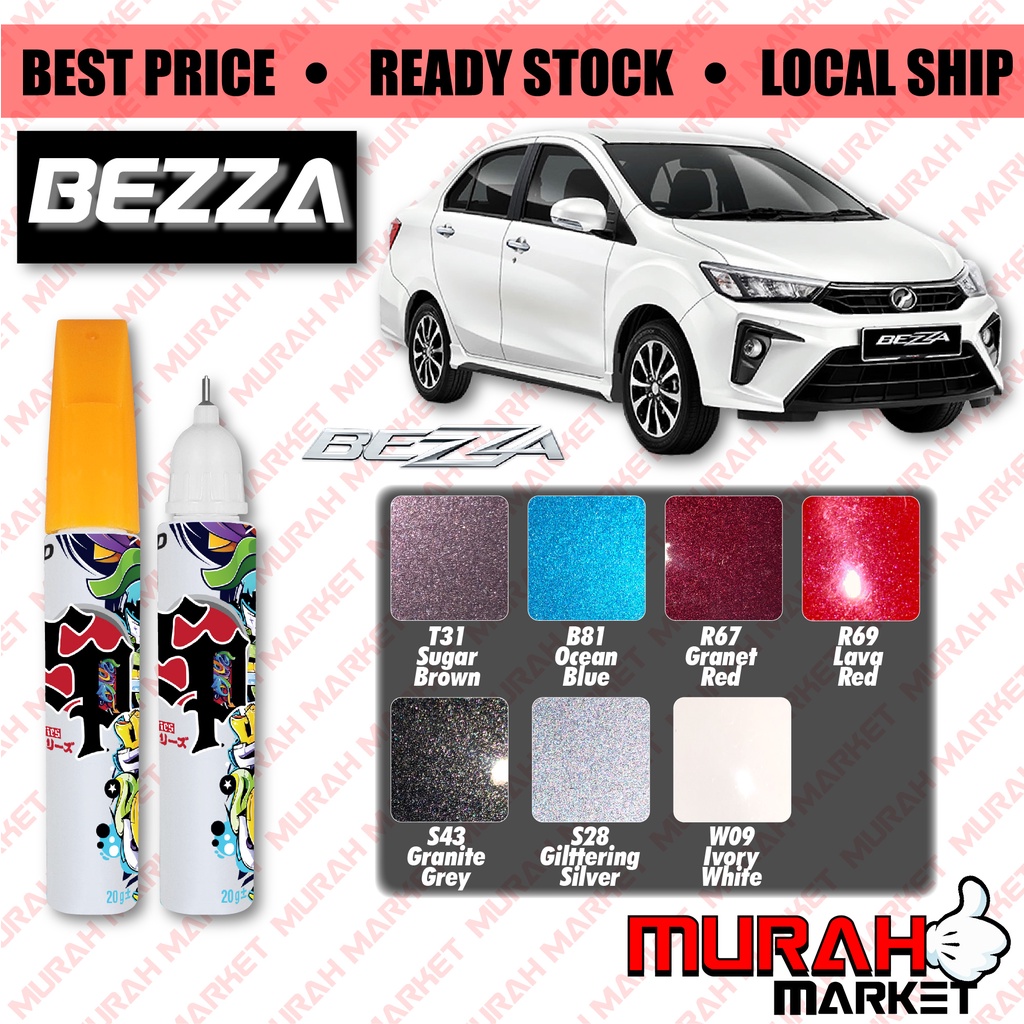 Touch Up Pen [ PERODUA BEZZA ] Car Kereta Paint Repair Restored Paint ...