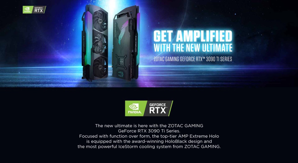 ZOTAC Gaming Nvidia Geforce RTX 3090 Ti/3090Ti AMP Extreme Holo 24GB ...