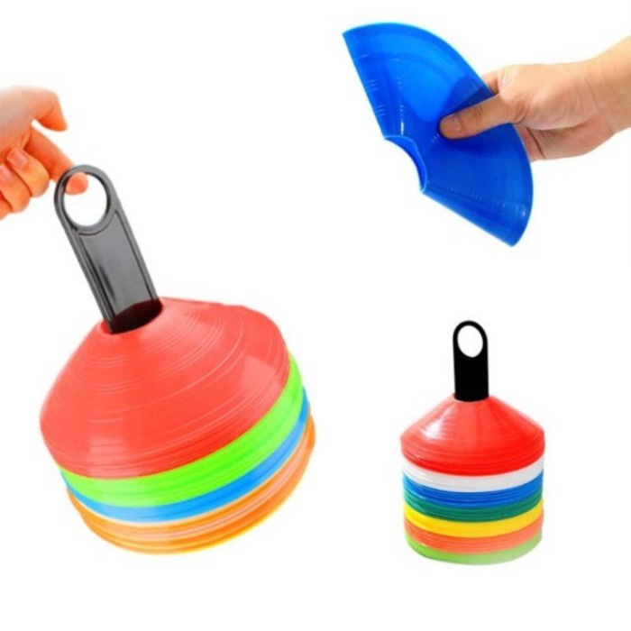 10pcs/set Soccer Discs Bucket Marker Fitness Training Sign Flat Cone ...