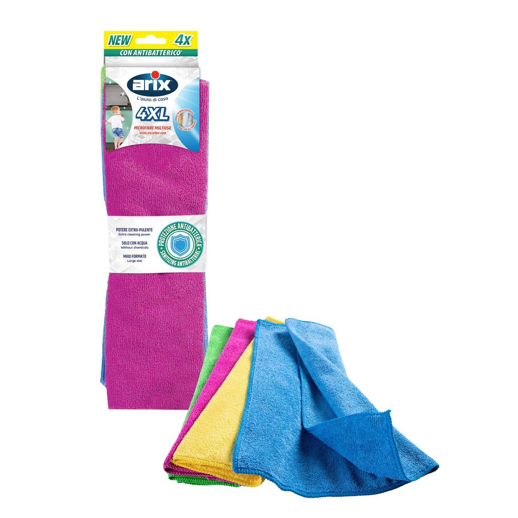 Arix - 4 XL Antibacterial Microfiber Utility Cloth (4pcs) | Shopee ...