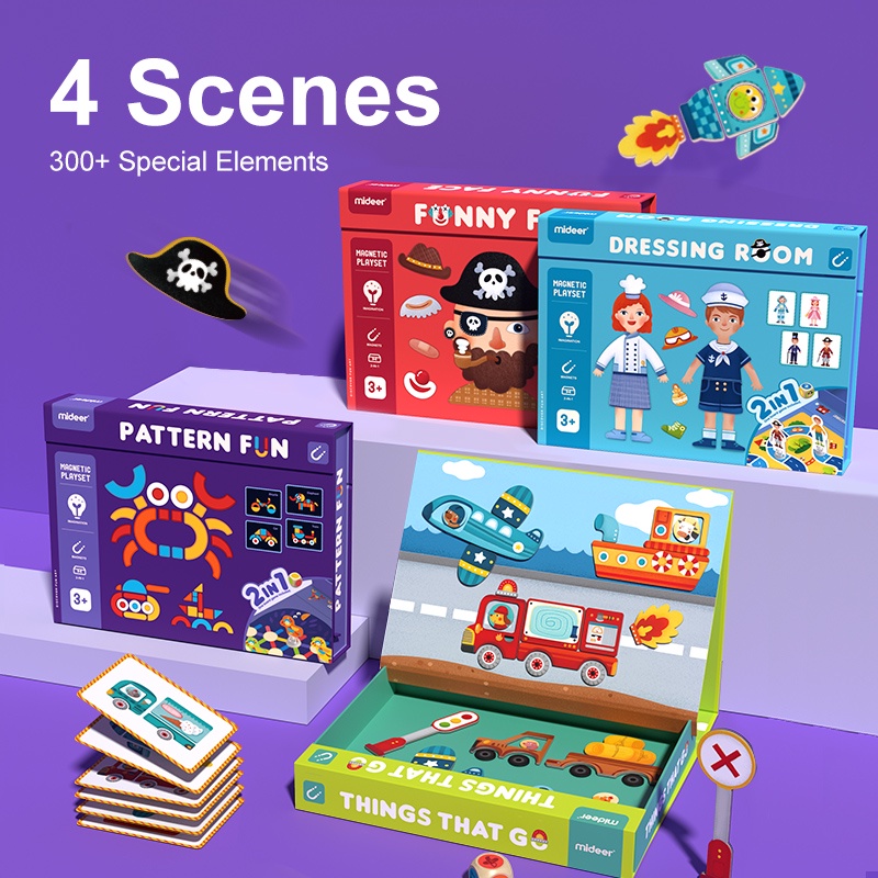 [Upgraded] Mideer Magnetic Puzzle Magnetic Board Game - Funny Faces ...
