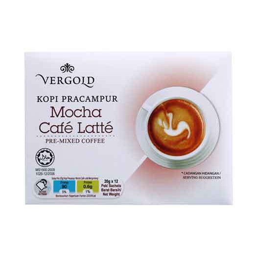 Vergold Mocha Café Latte (12 sachets x 20g) | Shopee Singapore