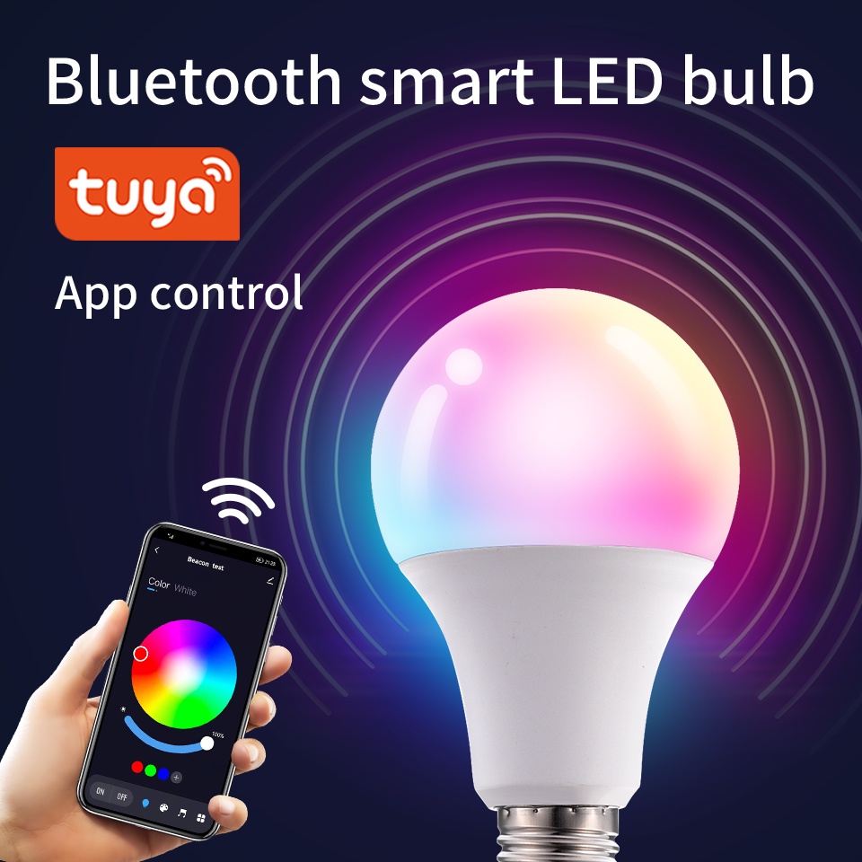 Tuya Home RGB 10w E27 LED Smart Bluetooth Art Bulb Smart Light Bulb Colorful RGBCW Dimmable 85 ...