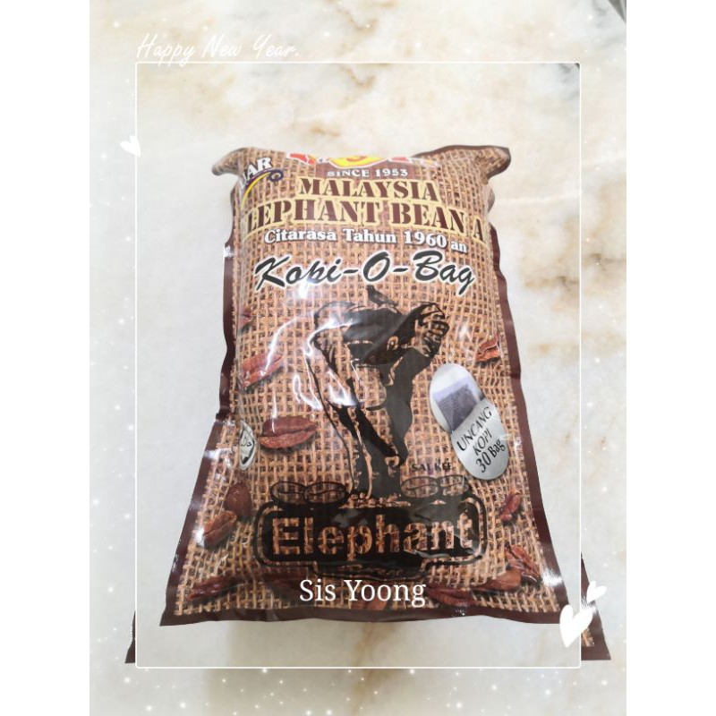 新货434Muar Kopi-O Elephant 30 uncang.Muar Famous Coffee since 1960 ...