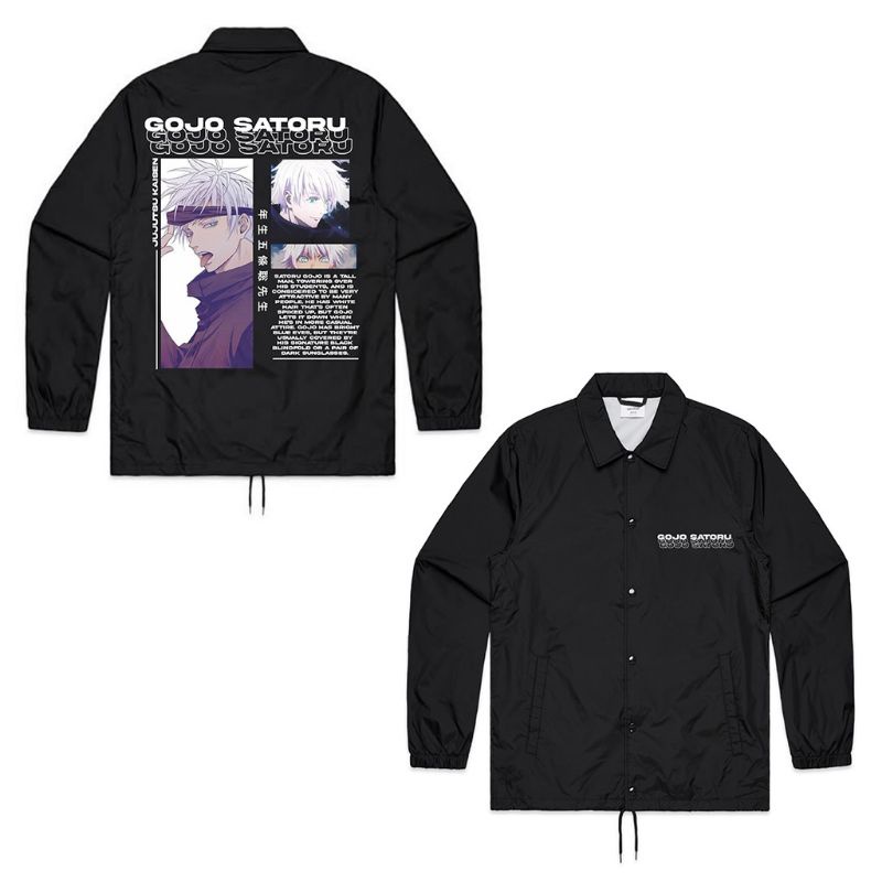 Gojo SATORU COACH Jacket - JUJUTSU KAISEN | Coach Jacket ANIME SATORU ...