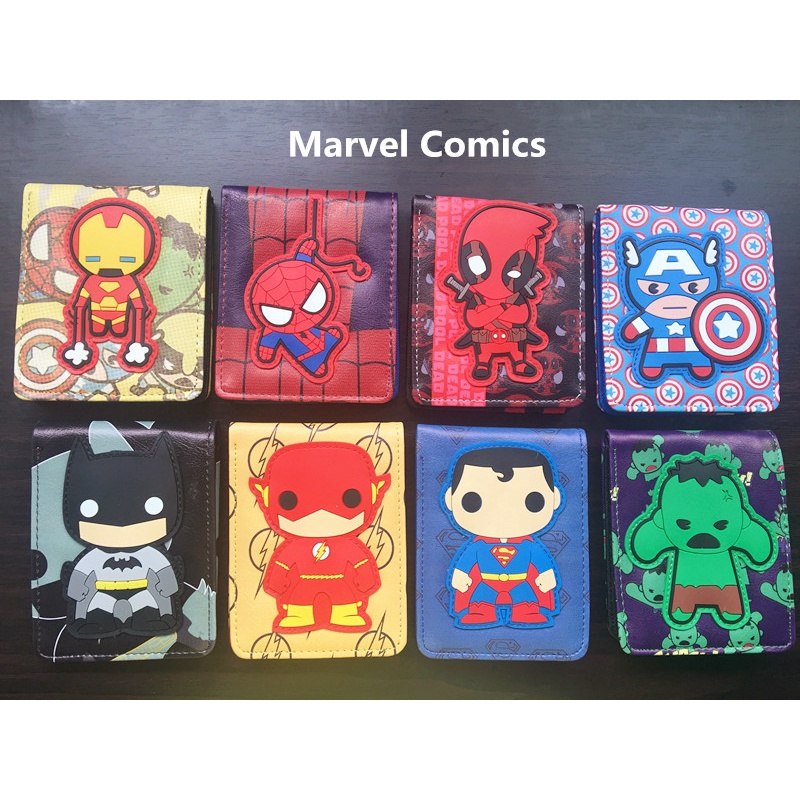Marvel Superheroes Avengers Q Version Wallet Deadpool Hulk Captain ...