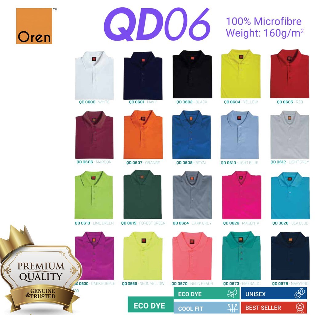 [ORENSPORT] LIST 2 DRIFIT MICROFIBRE EYELET POLO COLLAR TSHIRT (UNISEX ...