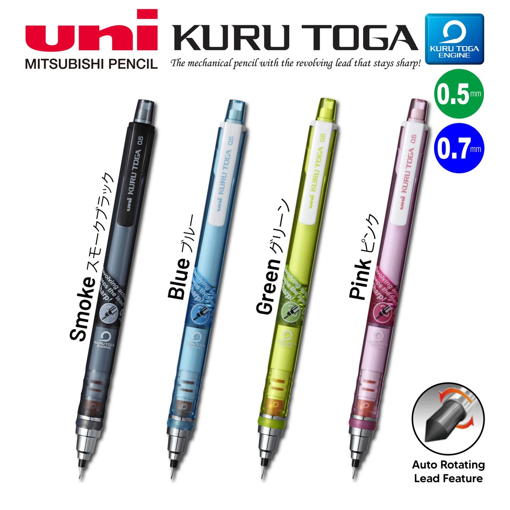 【Uni】Kuru Toga Mechanical Pencil (Starter Model) Automatic Lead Rotation Kurutoga 0.5mm/0.7mm M5 ...