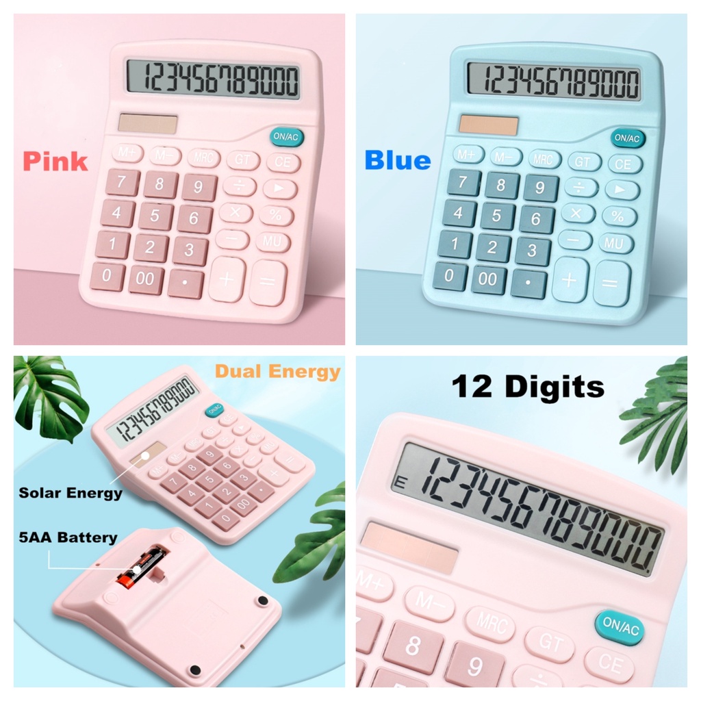 Color Calculator Solar Computer for Office Shopping Malls 12-digit ...