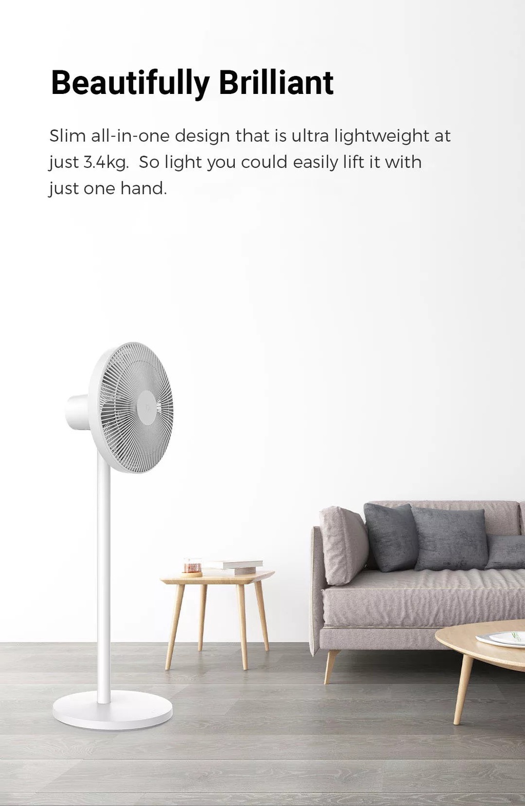 Xiaomi Mi Smart Wired Standing Fan 2 Lite | Shopee Singapore