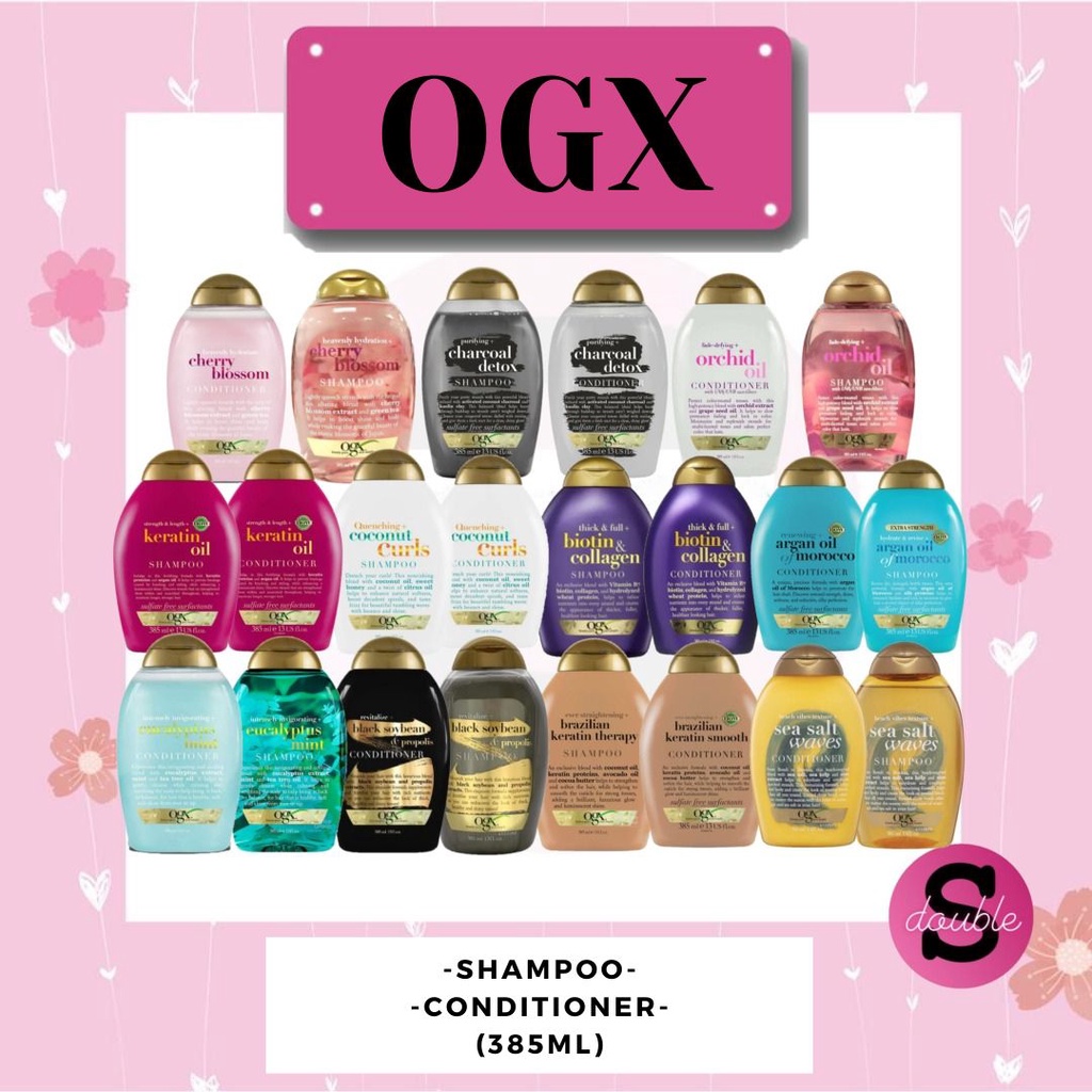 OGX SHAMPOO / CONDITIONER ALL SERIES 385ml | Shopee Singapore