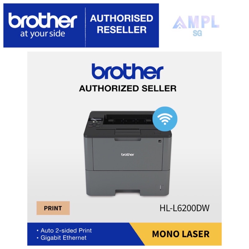 Brother HL-L6200DW Super High Speed Monochrome Laser Printer with ...