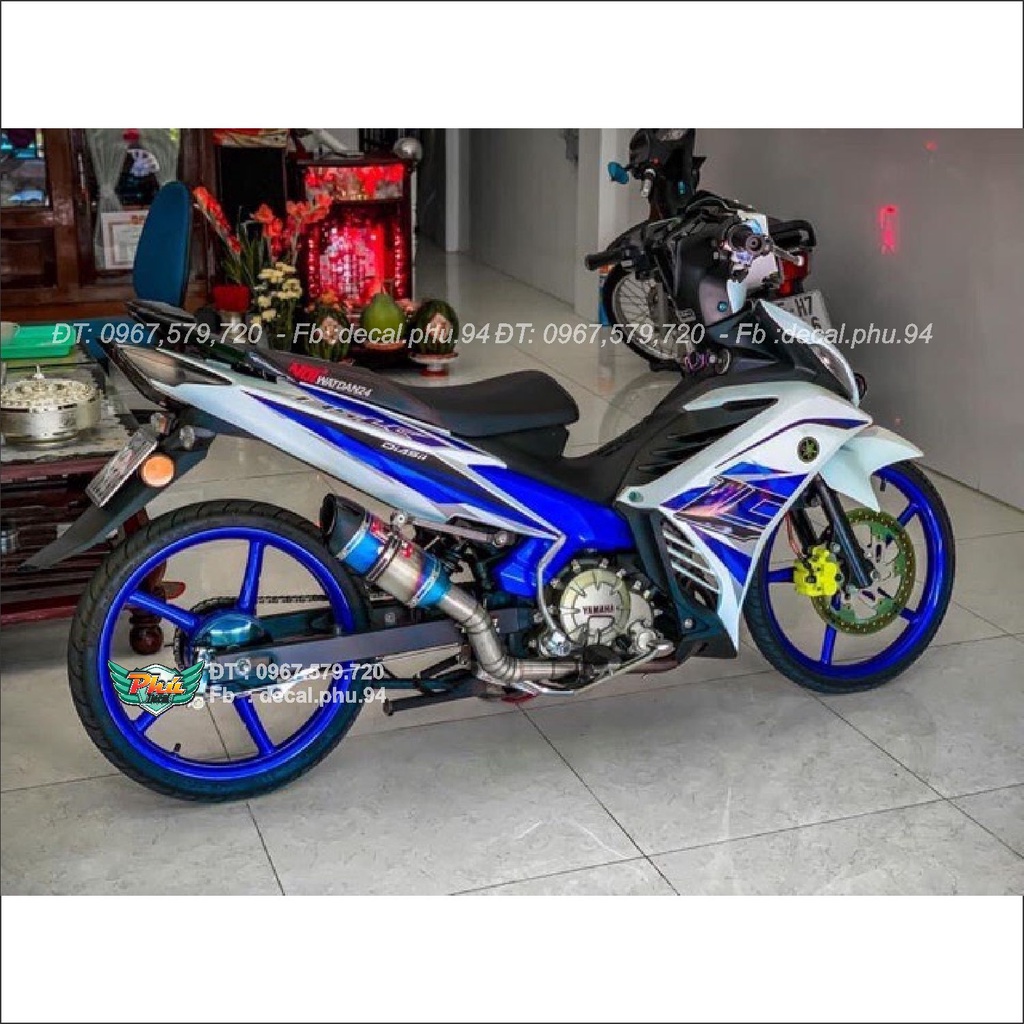 Exciter 135 LC Removable Stamp Blue White (d) | Shopee Singapore