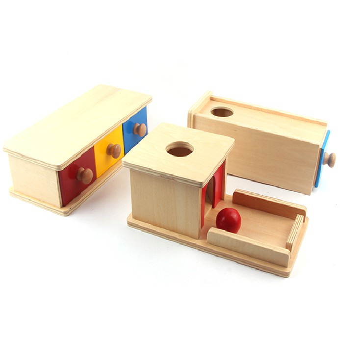 - Combo 3 Piece - 3 Compartment Color Box - Ball Drop Box with Tray ...