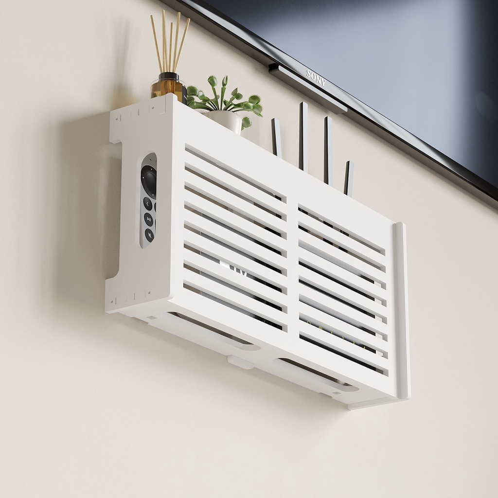 WiFi Storage Rack Punch-Free Router Storage Rack Set-Top Box Wall ...