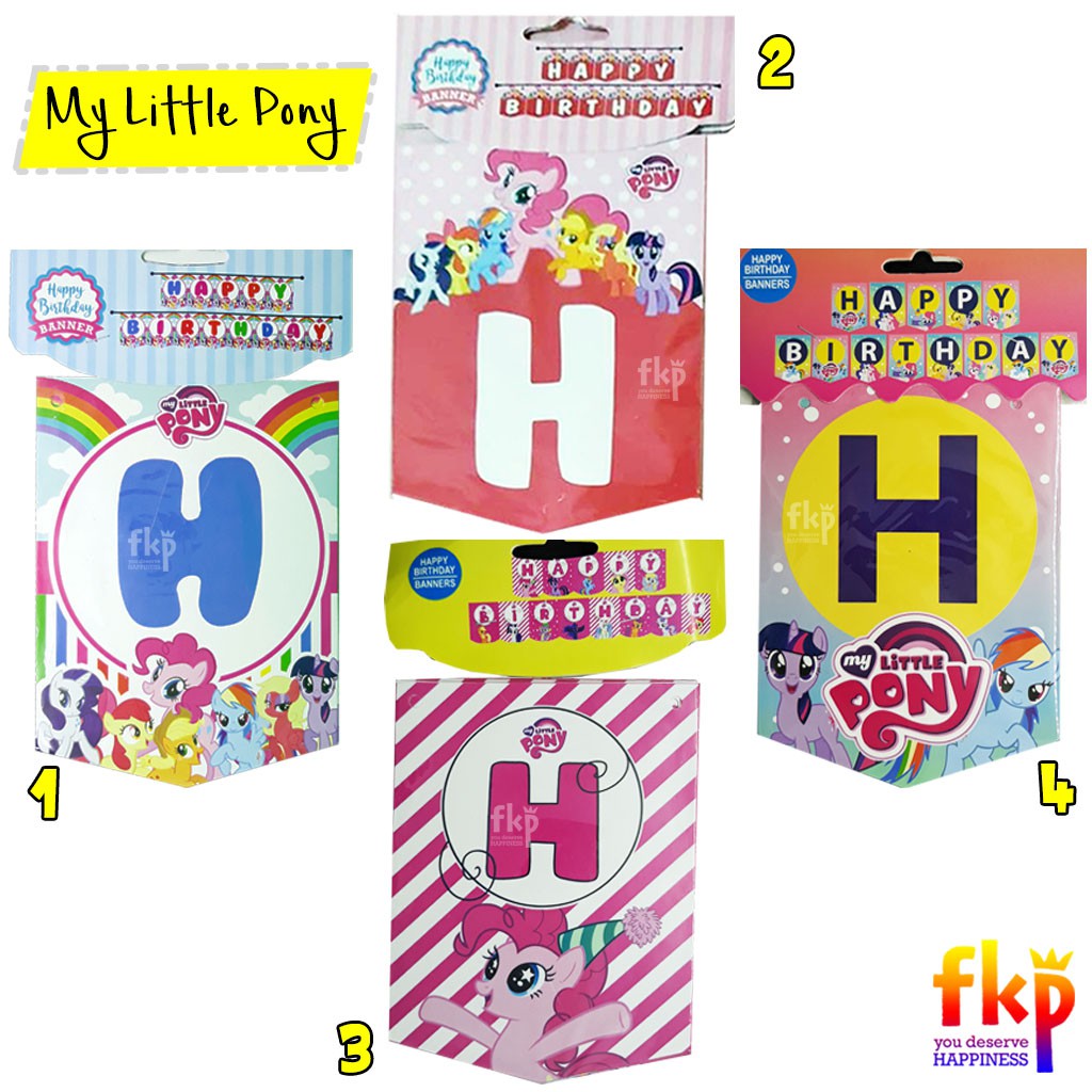 Happy Birthday Little Pony Banner / Little Pony Birthday Bunting Flag ...