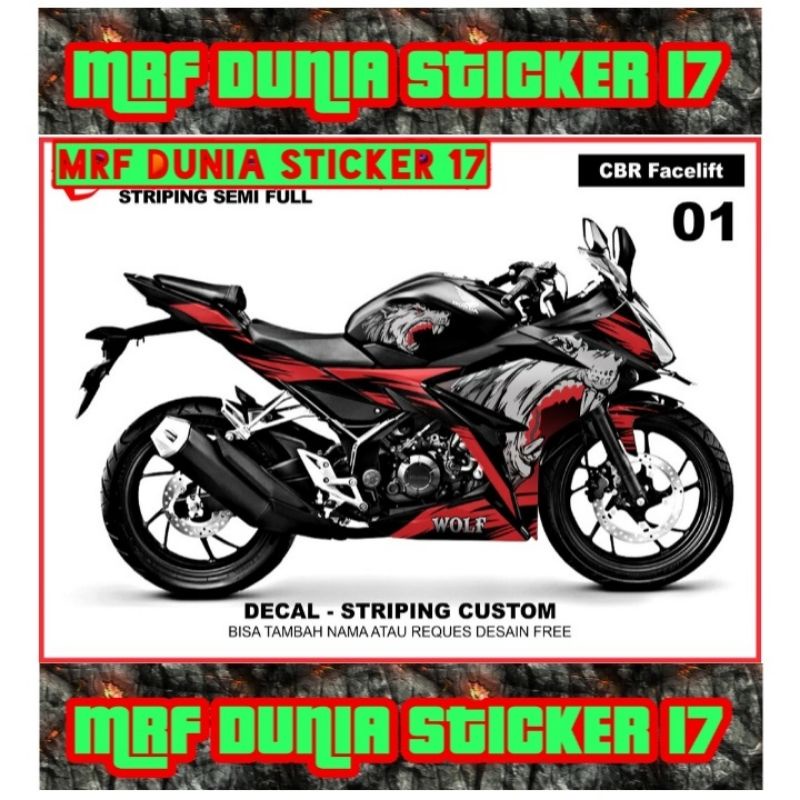 CBR 150 R Facelift Motorcycle Striping Sticker Semi Full CBR 150 R ...