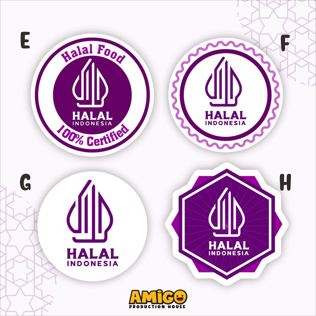 Halal LABEL STICKER PARCEL STICKER PACKAGING FOOD STICKER DRINKING CAKE ...
