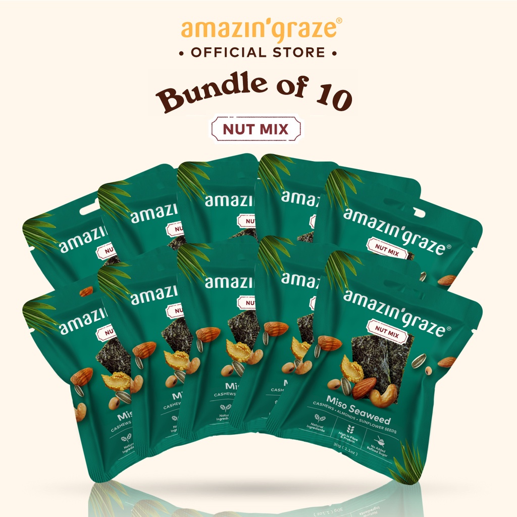 [Bundle of 10] Amazin' Mini Nut Mix (10 x 30g) | Shopee Singapore