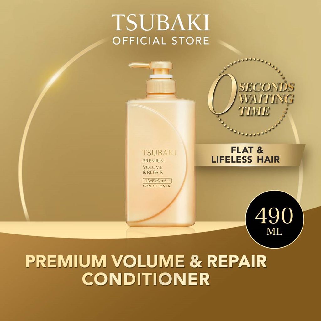 Tsubaki Premium Volume & Repair Conditioner 490Ml | Shopee Singapore