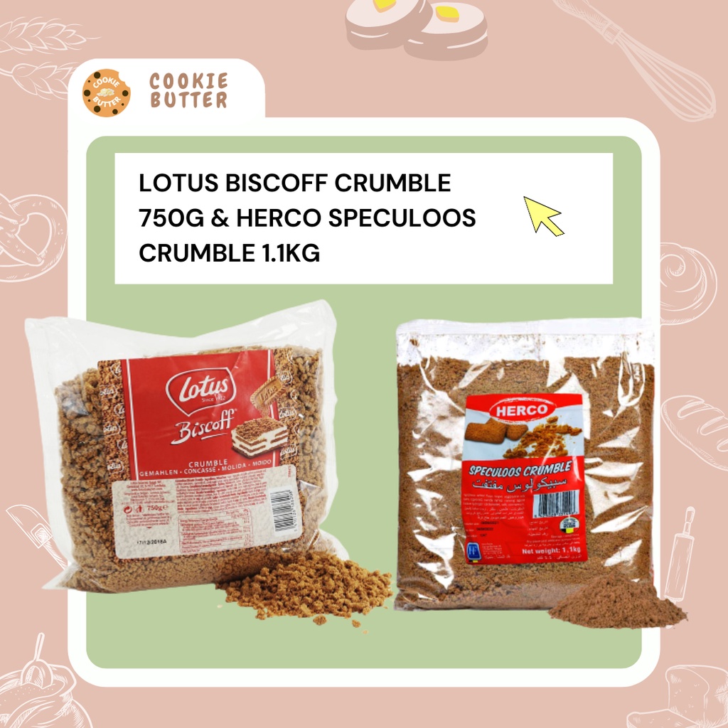 Lotus Biscoff Crumbles 750g / Herco Speculoos Crumble 1.1kg / Similar ...