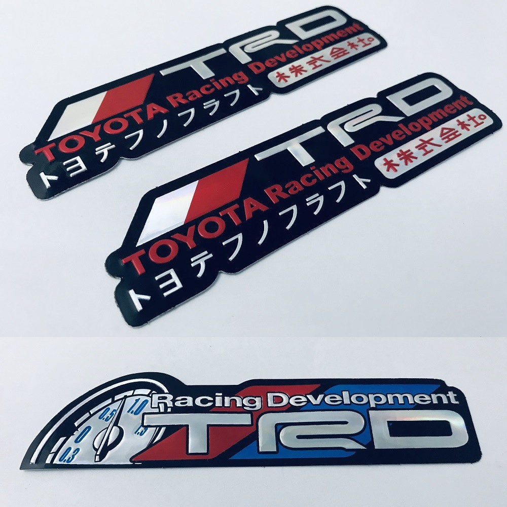 TRD Sticker Toyota Racing Japan JDM 4pcs 3D Embossed Car Styling Mirror ...