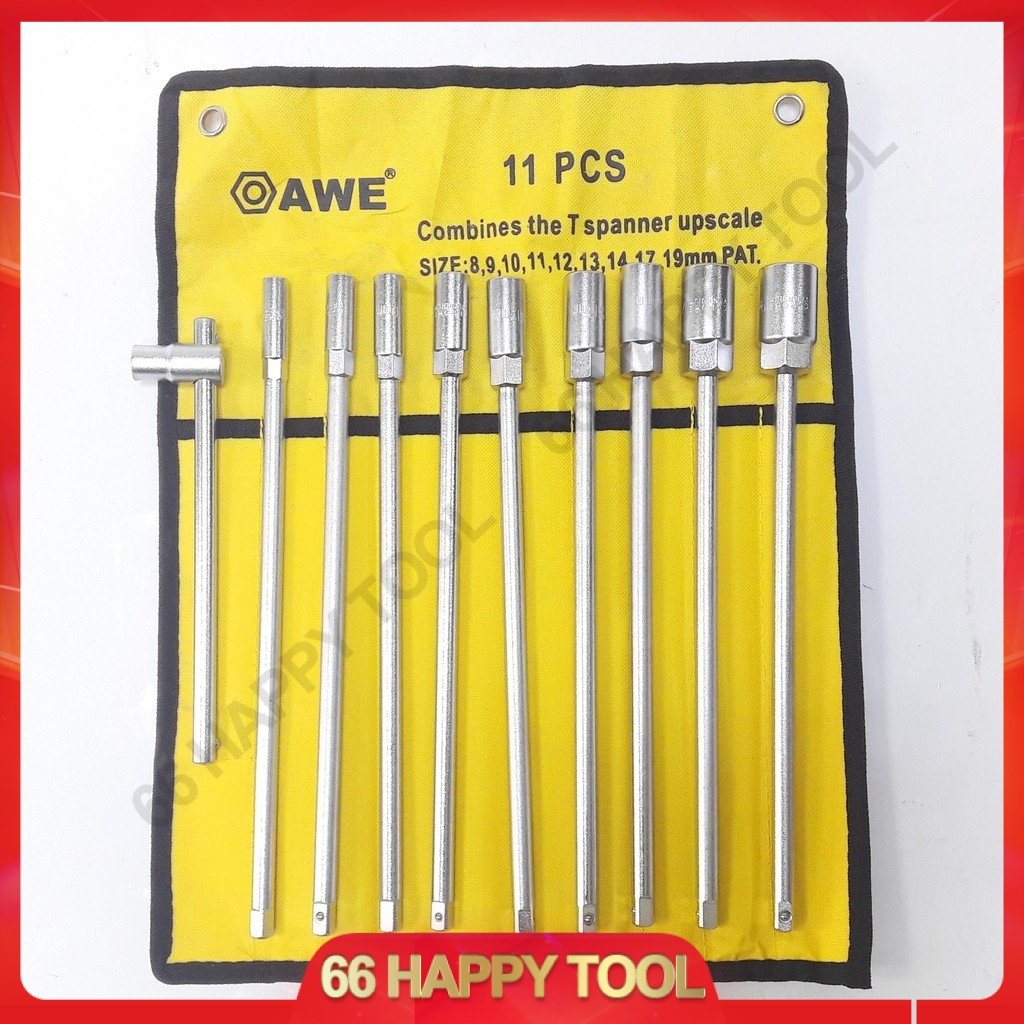66 Happy Tool 10pcs T Handle Socket Wrench Set (8-19mm) | Shopee Singapore