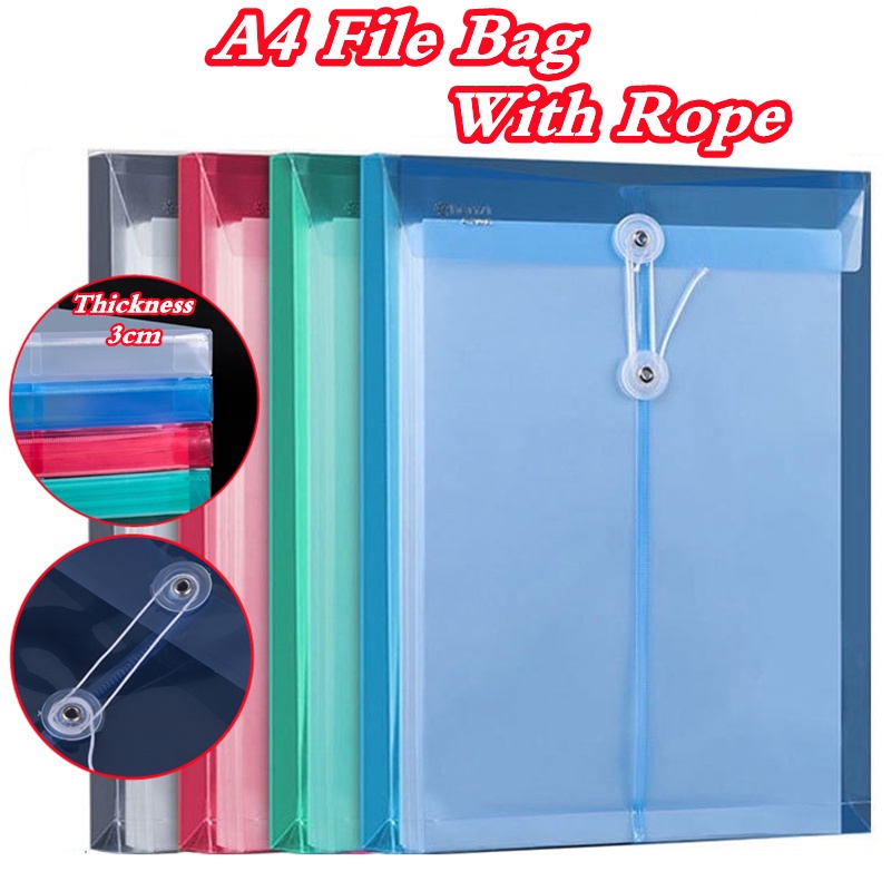 A4 File Bag With Rope Data Organizer Data Folder Document Storage For ...